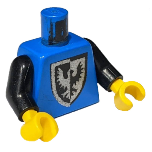 LEGO PART 973c03h01pr0297 Torso Black Falcon Pointier Bottom Shield ...