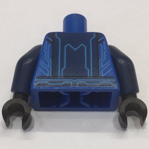 LEGO PART 973c05h03pr3604 Torso Armor with Blue Circuitry, Dark Blue ...