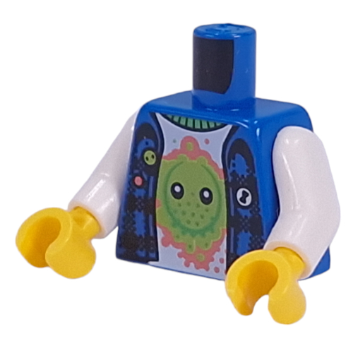 LEGO PART 973c27h01pr0053 Torso, Sweater, Lime Collar, Lime Z-Blob on ...