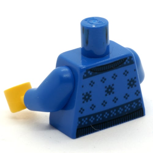LEGO PART 973c28h01pr5206 Torso Sweater with Pixelated Bear Head with ...