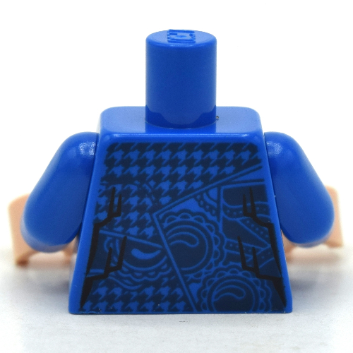 LEGO PART 973c28h02pr5667 Torso Layered Sweater with Dark Blue Design ...