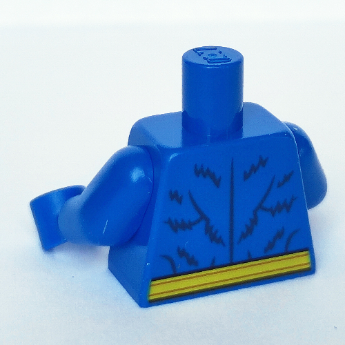 LEGO PART 973c28h28pr6695 Torso, Dark Blue Fur, Yellow Belt, Red Belt ...