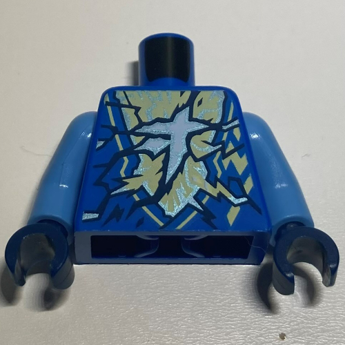 LEGO PART 973c32h05pr0001 Torso Robes, Medium Yellow Lightning, White ...