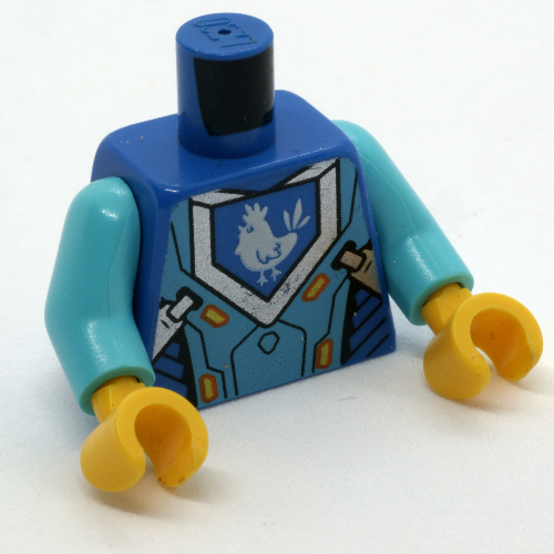 LEGO PART 973c42h01pr3153 Torso Armor, Medium Azure Plates, Blue ...
