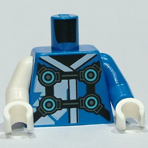 LEGO PART 973e016pr4963 Torso, Odd Arms, Robes with White Trim, Pearl ...