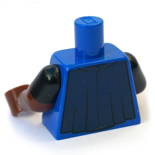 LEGO PART 973h06pr0001 Torso, Odd Dual Molded Arms, Black Falcon Symbol ...