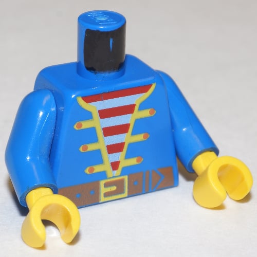 LEGO PART 973c28h01pr0034 Torso Jacket, Red and White Striped Vest ...