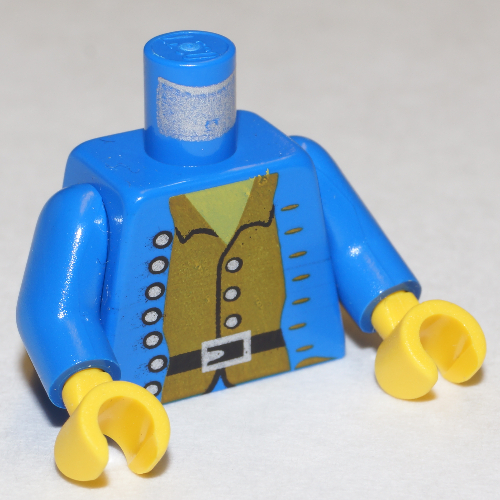 LEGO PART 973c28h01pr0039 Torso Jacket, Open, Brown Shirt, Silver ...