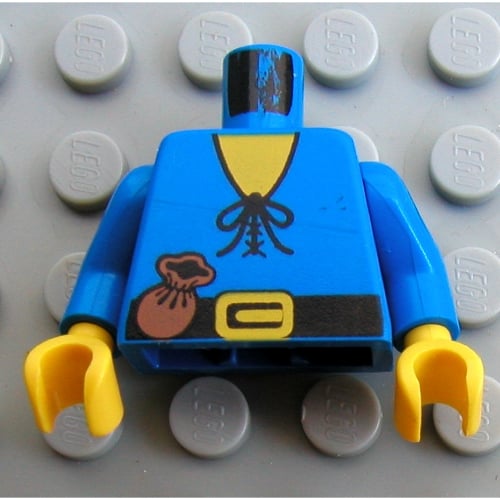 LEGO PART 973c28h01pr0046 Torso Tunic with Tied Lace and Purse Print ...