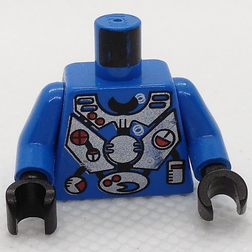 LEGO PART 973c28h03pr0047 Torso Armor, Silver Diving Suit with Gauges ...