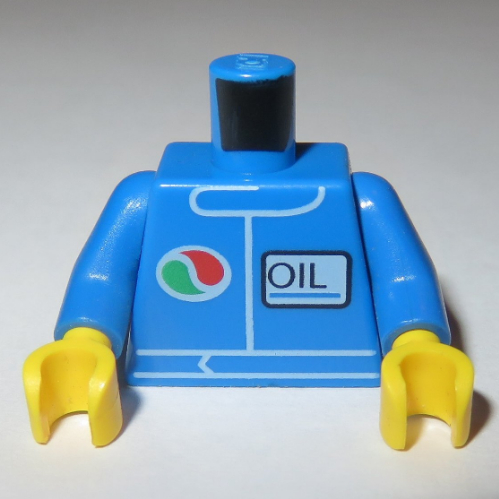 LEGO PART 973c28h01pr1156 Torso Racing Jacket with Octan Logo and 'OIL ...