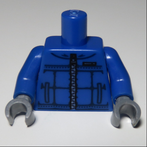 LEGO PART 973c28h12pr1821 Torso Jacket, Padded, with Silver Zipper and ...