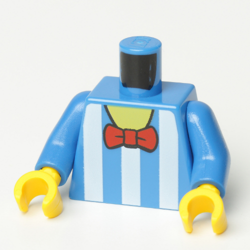 LEGO PART 973c28h01pr1857 Torso Shirt, White Vertical Stripes and Red ...