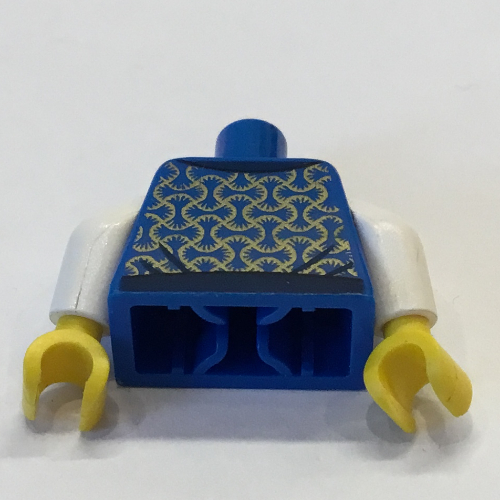LEGO PART 973c27h01pr2233 Torso Robe with Gold and Dark Blue Collar and ...