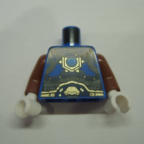LEGO PART 973c19h27pr2482 Torso Armor, Dark Blue Scarf, Gold Chains ...