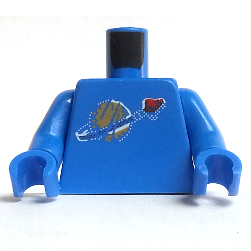 LEGO PART 973c28h28pr2650 Torso Classic Space Logo with Simulated Wear ...