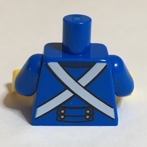 LEGO PART 973c28h01pr2825 Torso Jacket, White Cross Straps Print ...