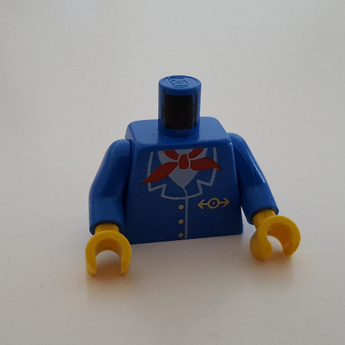 LEGO PART 973c28h01pr0063 Torso Jacket with Train Logo and Red Scarf ...