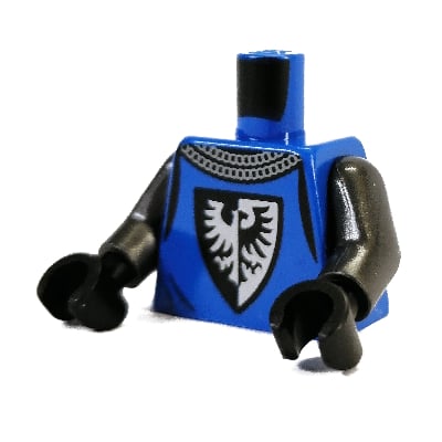 LEGO PART 973c47h03pr0001 Torso Armor, Black and Silver Falcon Symbol ...