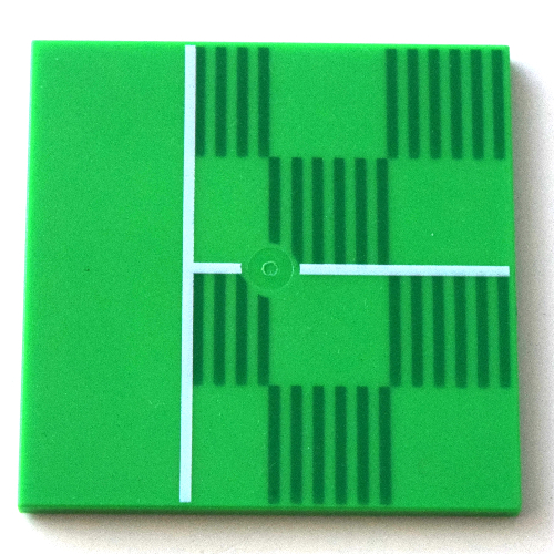 LEGO PART 10202pr0006 Tile 6 x 6 with Bottom Tubes with Soccer Field ...