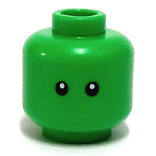 LEGO PART 28621pr4026 Minifig Head Z-Blob, Small Black Eyes print ...