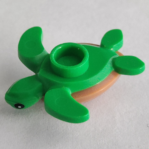 LEGO PART 67040pr0001 Animal, Turtle / Sea Turtle with Black Eyes ...