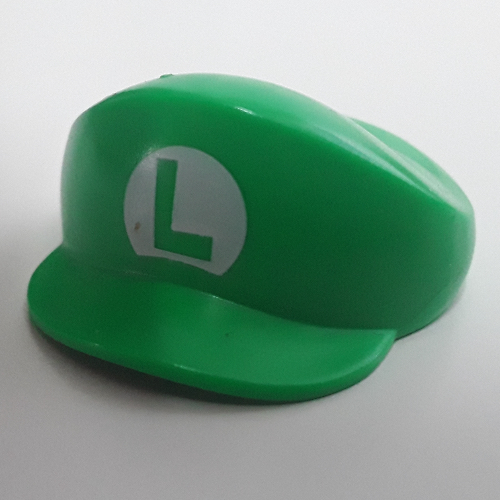 LEGO PART 77710pr0001 Nintendo Figure, Hat, Large, with Luigi Logo ...