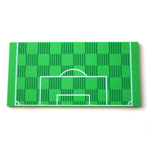 LEGO PART 90498pr0004 Tile 8 x 16 with Bottom Tubes with Soccer Field ...
