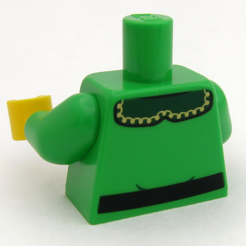 LEGO PART 973c06h01pr0002 Torso Jacket with Large Rounded Dark Green ...