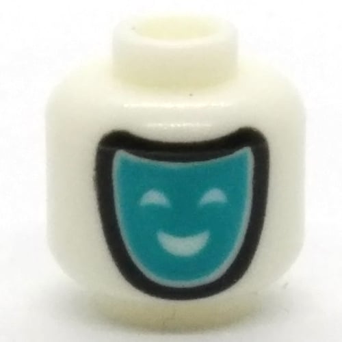 LEGO PART 3626cpr3480 Minifig Head (No Face), Theatre Masks, Tragedy ...