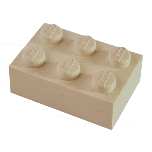 LEGO PART 1132L Modulex Brick 2 x 3 with LEGO on Studs | Rebrickable ...