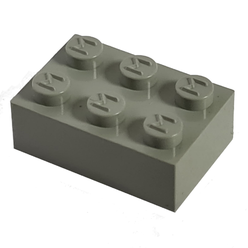LEGO PART 1132M Modulex Brick 2 x 3 with M on Studs | Rebrickable ...