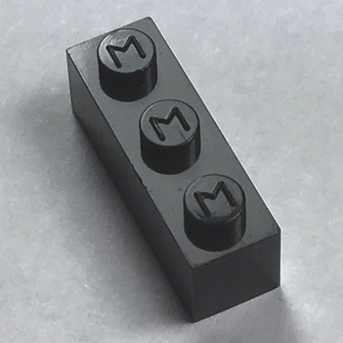LEGO PART 1131M Modulex Brick 1 x 3 with M on Stud | Rebrickable ...