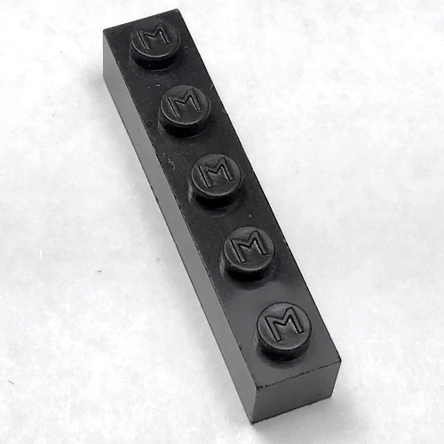 LEGO PART 1151M Modulex Brick 1 x 5 with M on Stud | Rebrickable ...