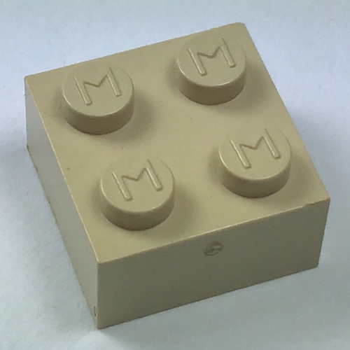 LEGO PART 1122M Modulex Brick 2 x 2 with M on Studs | Rebrickable ...