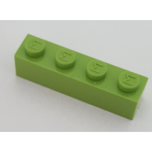 LEGO PART 1141M Modulex Brick 1 x 4 with M on Stud | Rebrickable ...