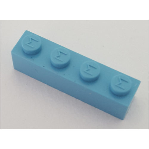 LEGO PART 1141M Modulex Brick 1 x 4 with M on Stud | Rebrickable ...