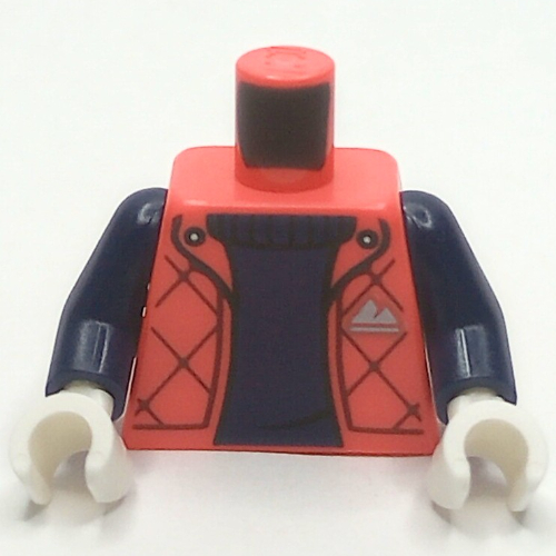 LEGO PART 973c05h27pr6690 Torso, Jacket with Diamond Pattern, Dark Blue ...