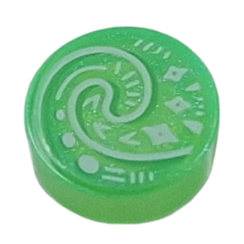 LEGO PART 98138pr0410 Tile Round 1 x 1 with Curled Shell (Heart of Te ...