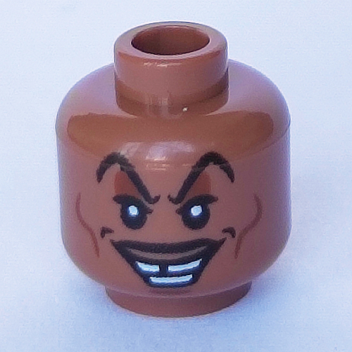 LEGO PART 3626cpr3945 Minifig Head Dr. Facilier, Large Arched Eyebrows ...