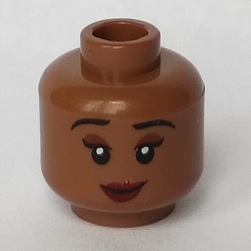 LEGO PART 3626cpr3961 Minifig Head Tiana, Black Eyebrows, Nougat ...