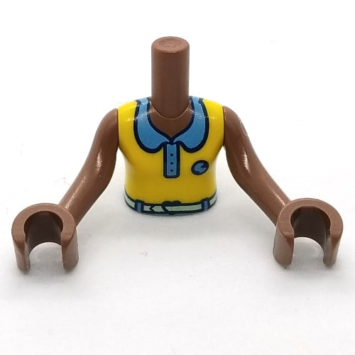 LEGO PART 92456c16pr0487 Minidoll Torso Girl with Yellow Shirt, Medium ...