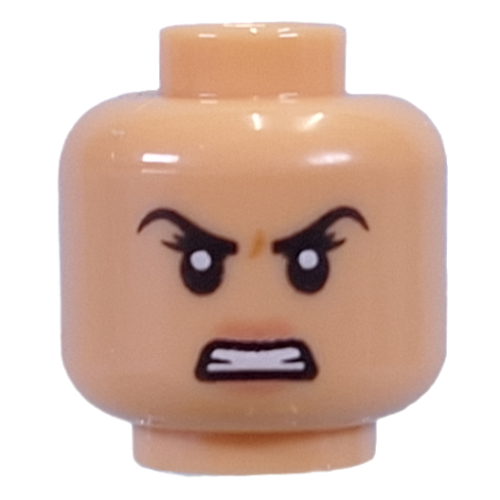 LEGO PART 28621pr4035 Minifig Head Echo, Peach Lips, Stern Smile ...