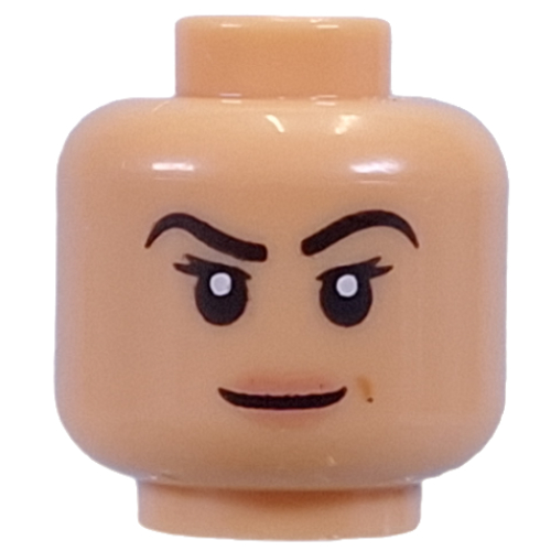 LEGO PART 28621pr4035 Minifig Head Echo, Peach Lips, Stern Smile ...