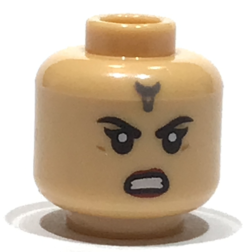 LEGO PART 28621pr4177 Minifig Head Morgan Elsbeth, Black Eyebrows, Dark ...