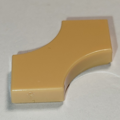 LEGO PART 3396 Tile Special 2 x 2 with 2 Quarter Round Cutouts ...