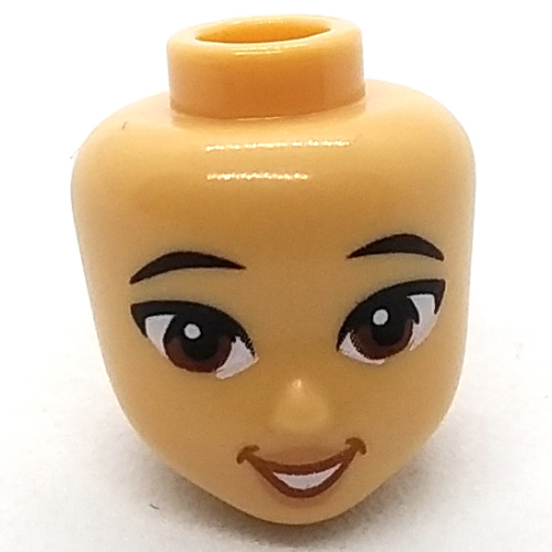 LEGO PART 92198pr0344 Minidoll Head Reddish Brown Eyes, Dark Orange ...