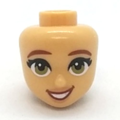 LEGO PART 92198pr0420 Minidoll Head Dark Red Eyebrows, Lips, Olive ...