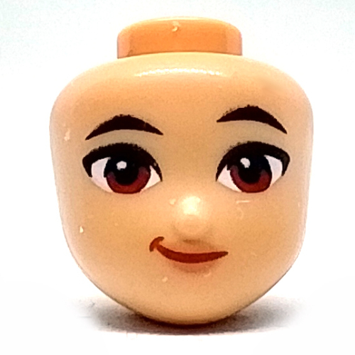 LEGO PART 92198pr0456 Minidoll Head Black Eyebrows, Reddish Brown Eyes ...