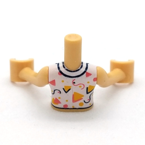 LEGO PART 92456c06pr0001 Minidoll Torso Girl with Warm Tan Arms and ...